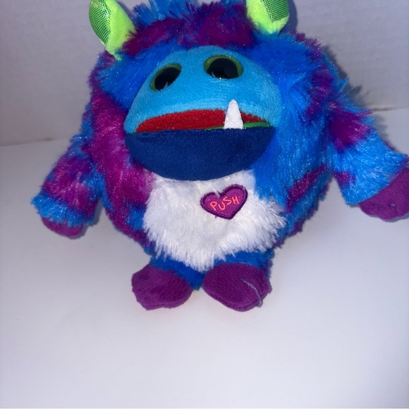 Toys | Ty Monstaz Toothy Monster Plush Stuffed Animal 5 Blue Purple ...